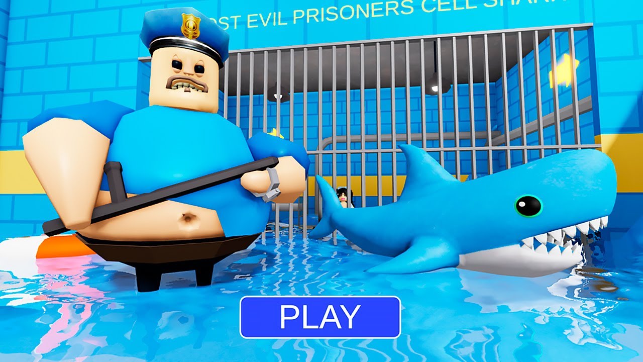 SHARK ATTACK BARRY'S PRISON RUN OBBY ROBLOX - YouTube