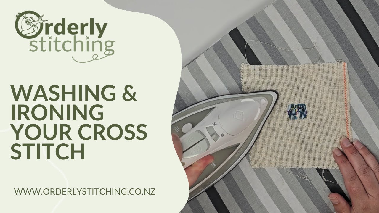 Washing and ironing your cross stitch - YouTube