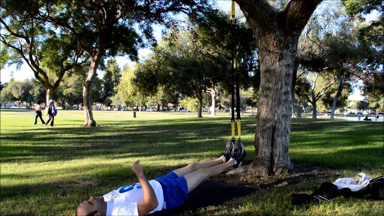 TRX Hamstring Curl Bridge - YouTube