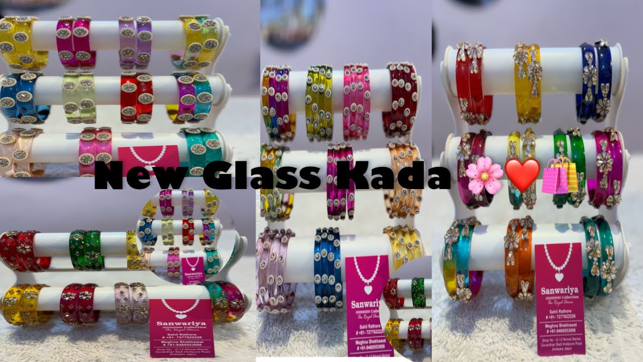 Beautiful new glass bangles and kada ka osm collection aagya h 🛍️ ...