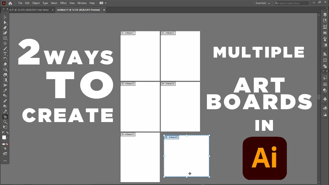 2 ways to create multiple Artboards in illustrator in 2021. Useful tips ...