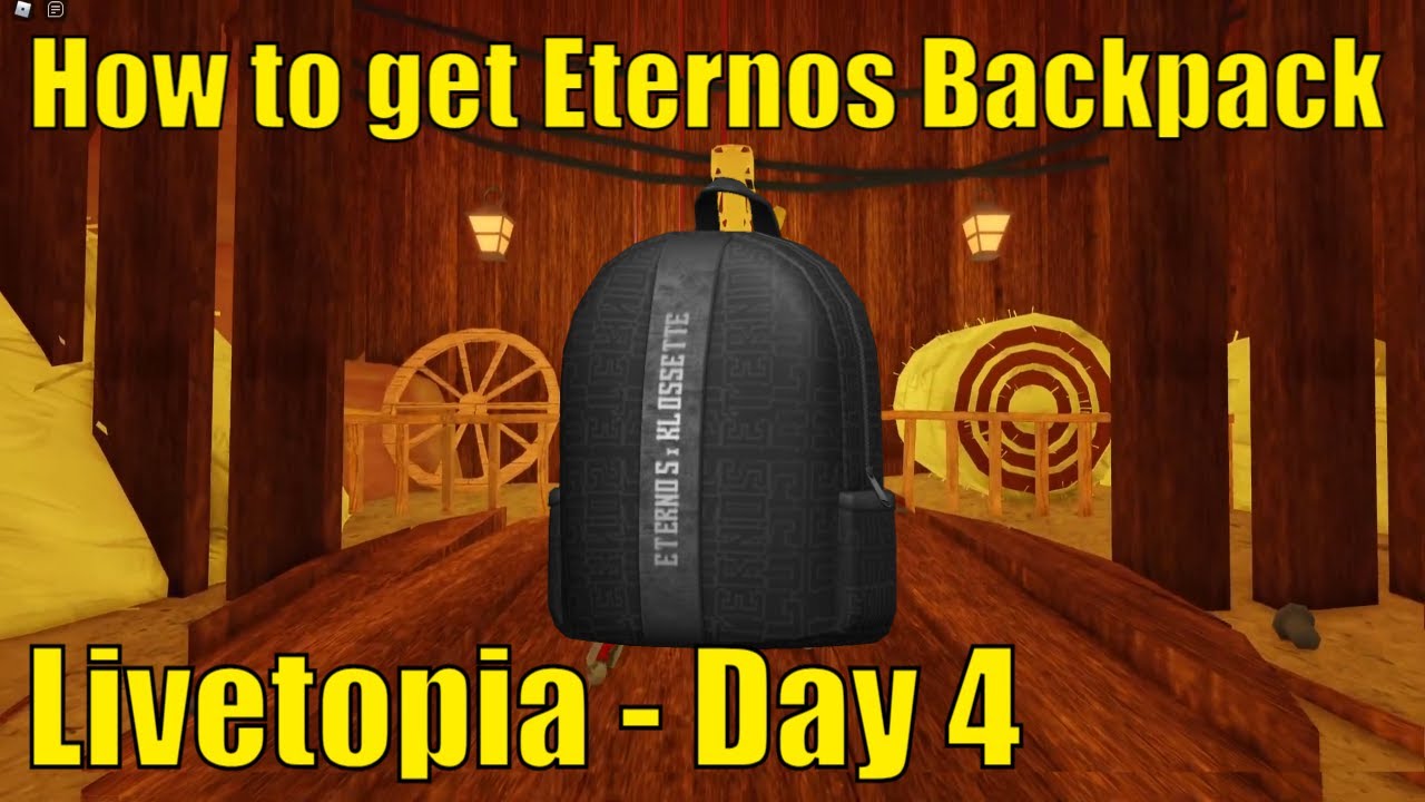 FREE UGC IN LIVETOPIA | How to get Klossette x Eternos Backpack ...