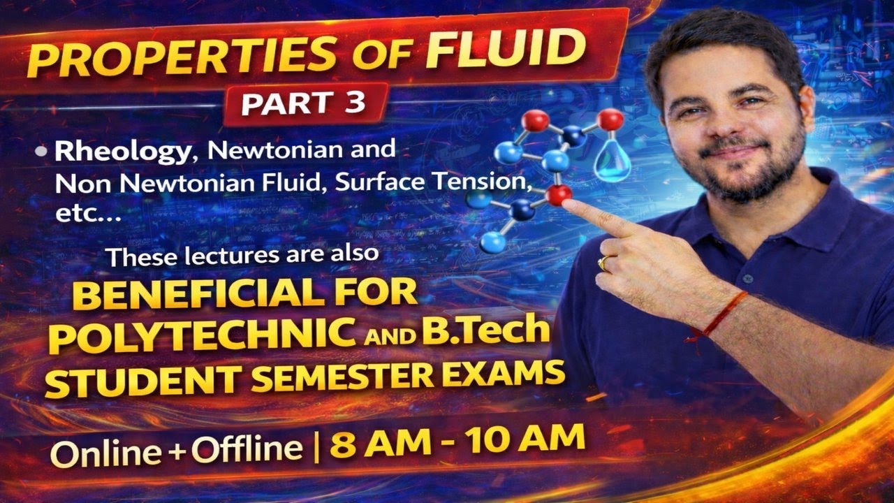 Properties of Fluid Part 3 | Rheology, Newtonian & Non-Newtonian Fluids ...