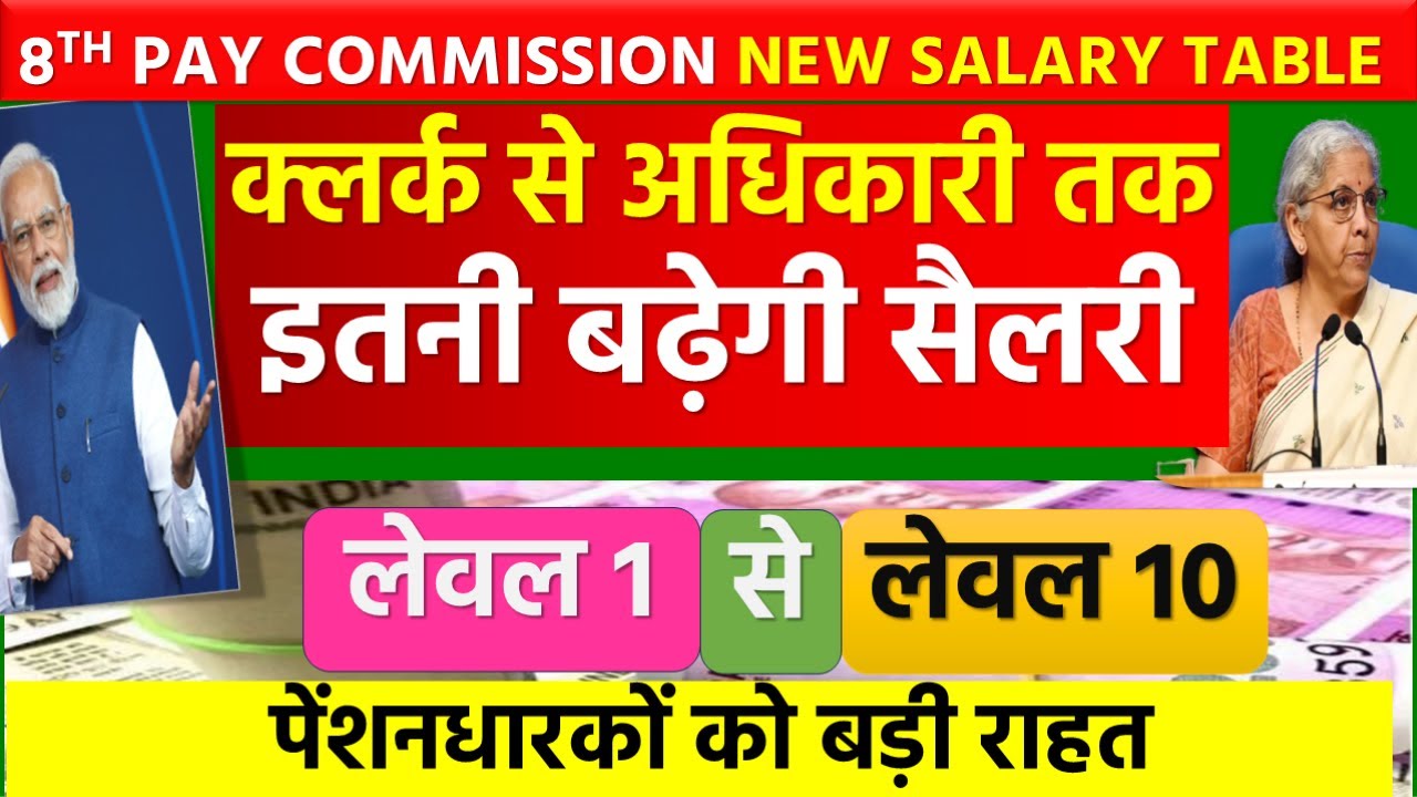 8th CPC LEVELWISE SALARY HIKE, 8th pay commission latest news, 8TH CPC ...