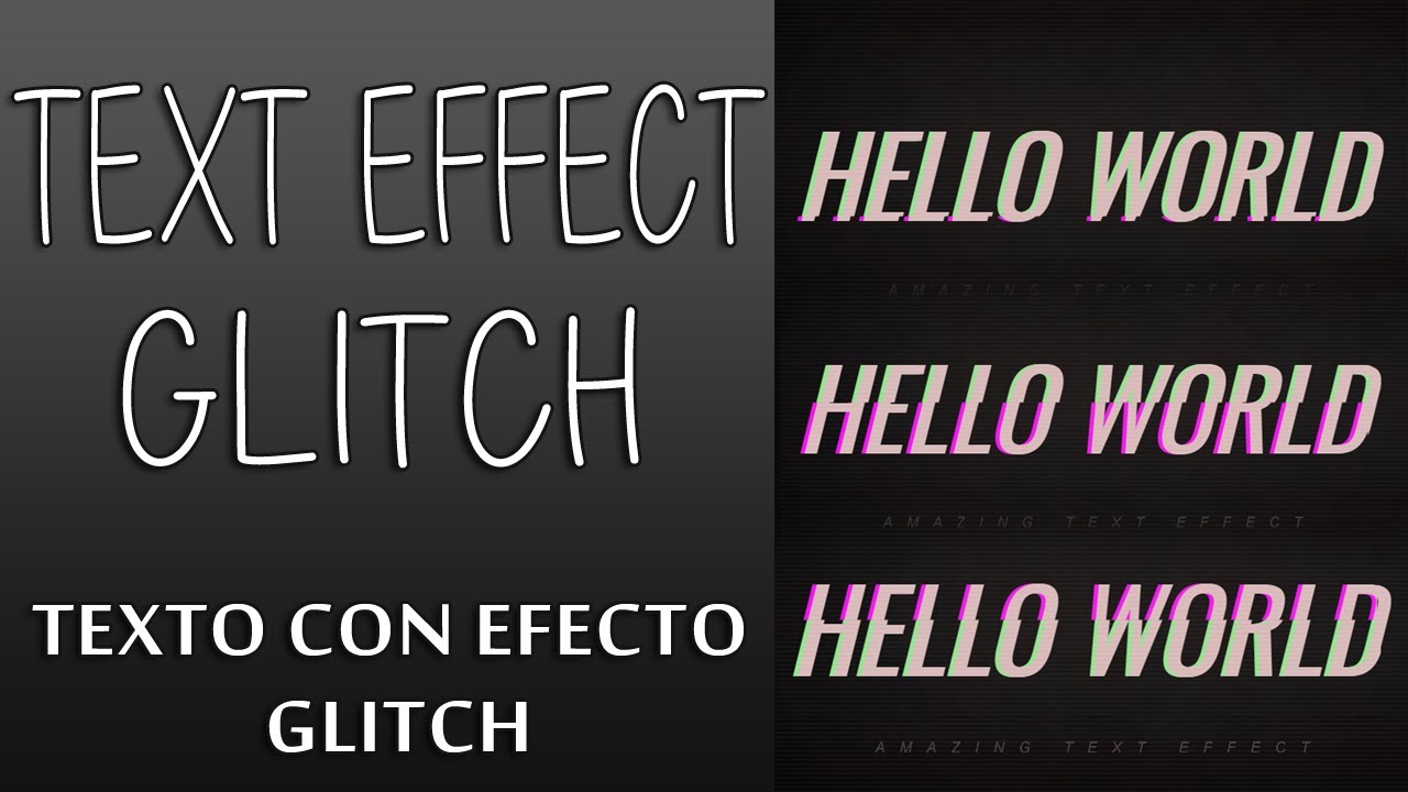 Nice text effect Glitch with CSS Genial EFECTO en el TEXTO con CSS ...