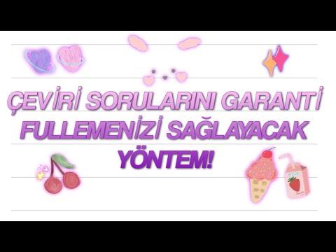 #YDS #YDT BU YÖNTEMLE ÇEVİRİ SORULARINI FULLEYECEKSİNİZ!!
