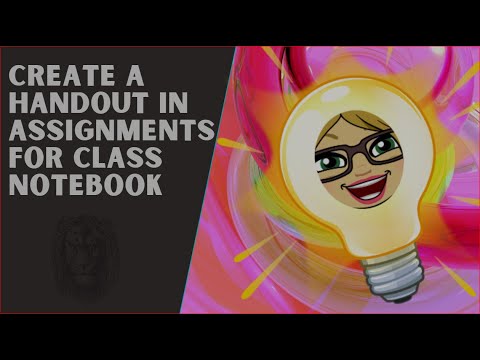 Create a Handout Assignment in Class Notebook - YouTube