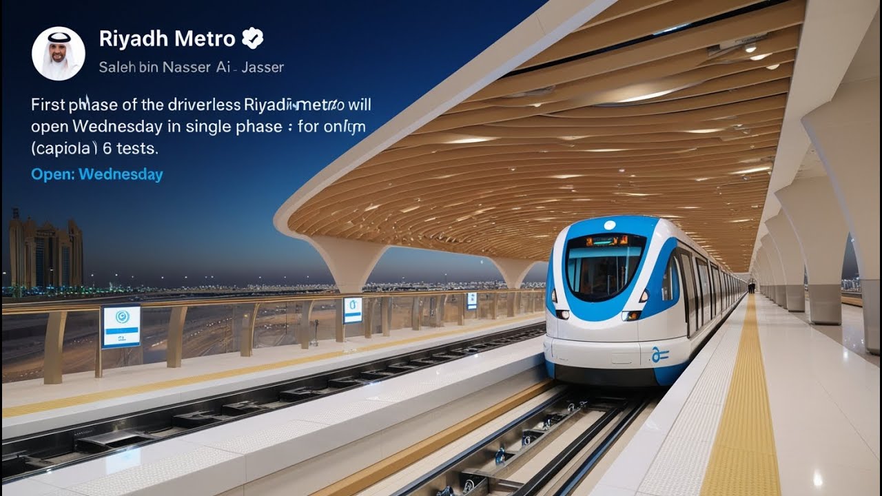 Riyadh's driverless metro to open three lines this week - YouTube