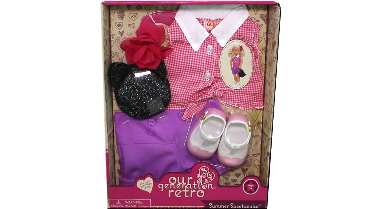 Our Generation Retro Summer Spectacular Outfit Set 18 Inch Doll Playset ...