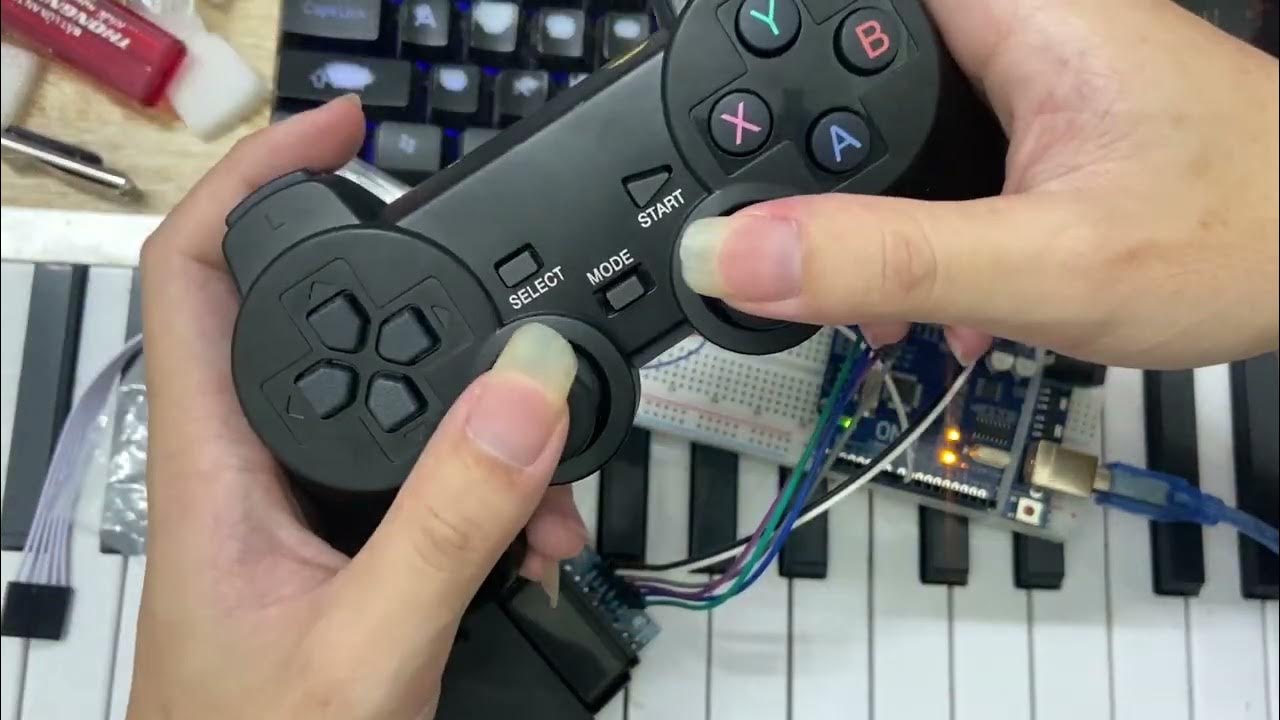 Tay cầm PS2 Arduino | Tay cầm điều khiển Robot PS2 | Thử làm bắn Laze ...