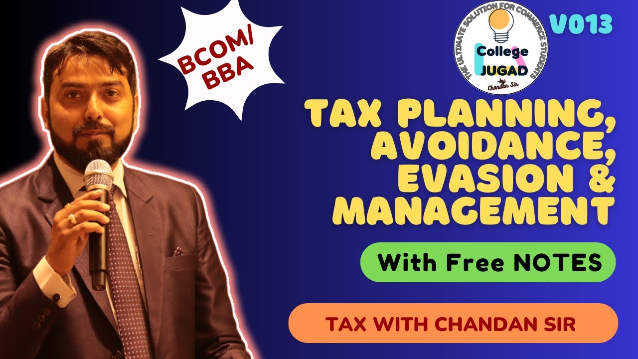 V013 BASIC CONCEPTS II TAX PLANNING, AVOIDANCE, EVASION and MANAGEMENT - YouTube