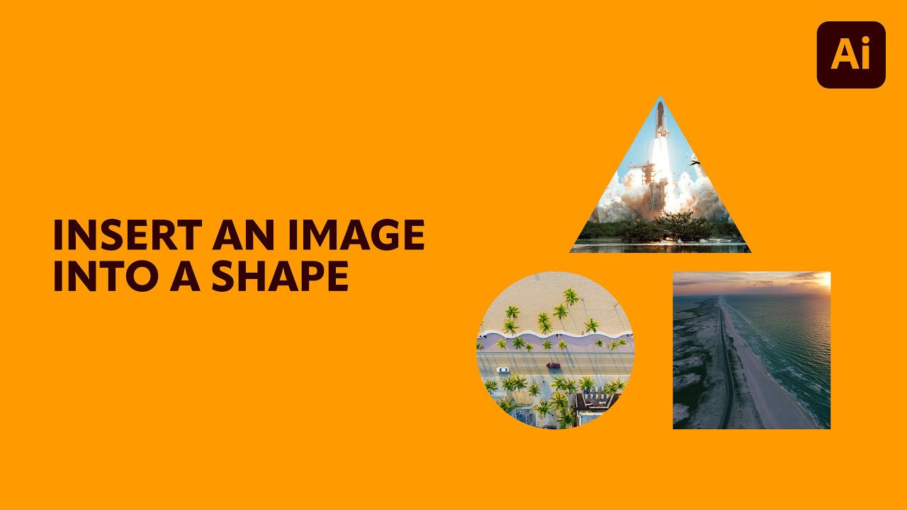 Insert an image into a shape in Adobe Illustrator - YouTube