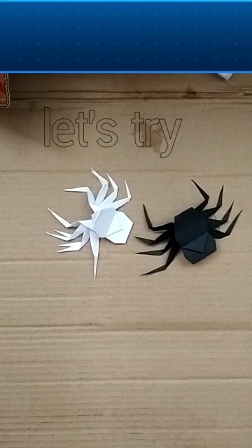 origami paper spider 🕷️🕸️#let's try - YouTube