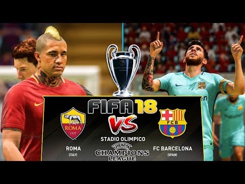 FIFA 18 Barcelona vs AS Roma | UEFA Champions League 2018 | 60fps Gameplay 1080p full HD