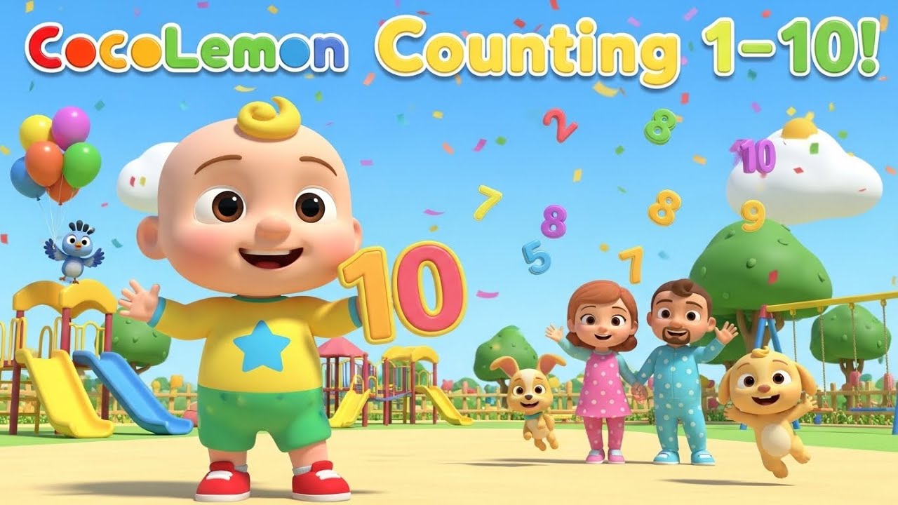 “Counting 1 to 10 Song for Kids | Learn Numbers with CocoLemon | Fun 3D ...
