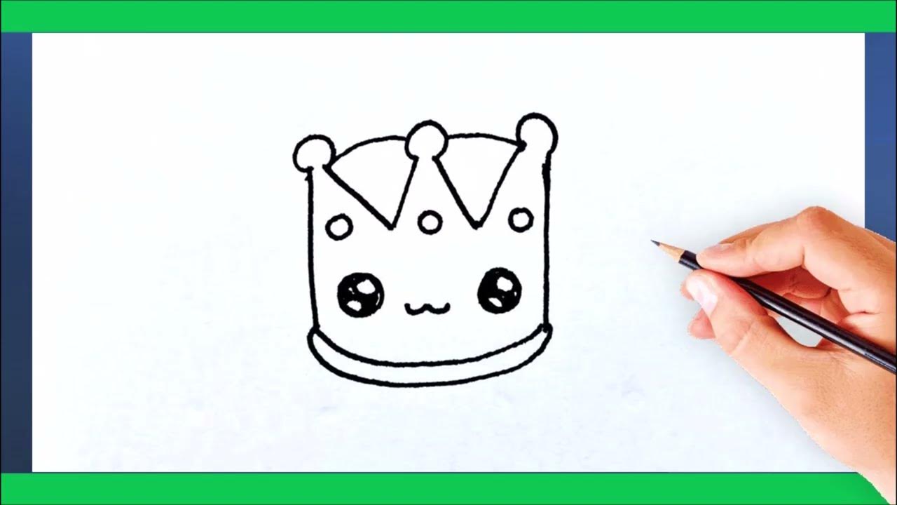 كيفية رسم تاج لطيف - YouTube