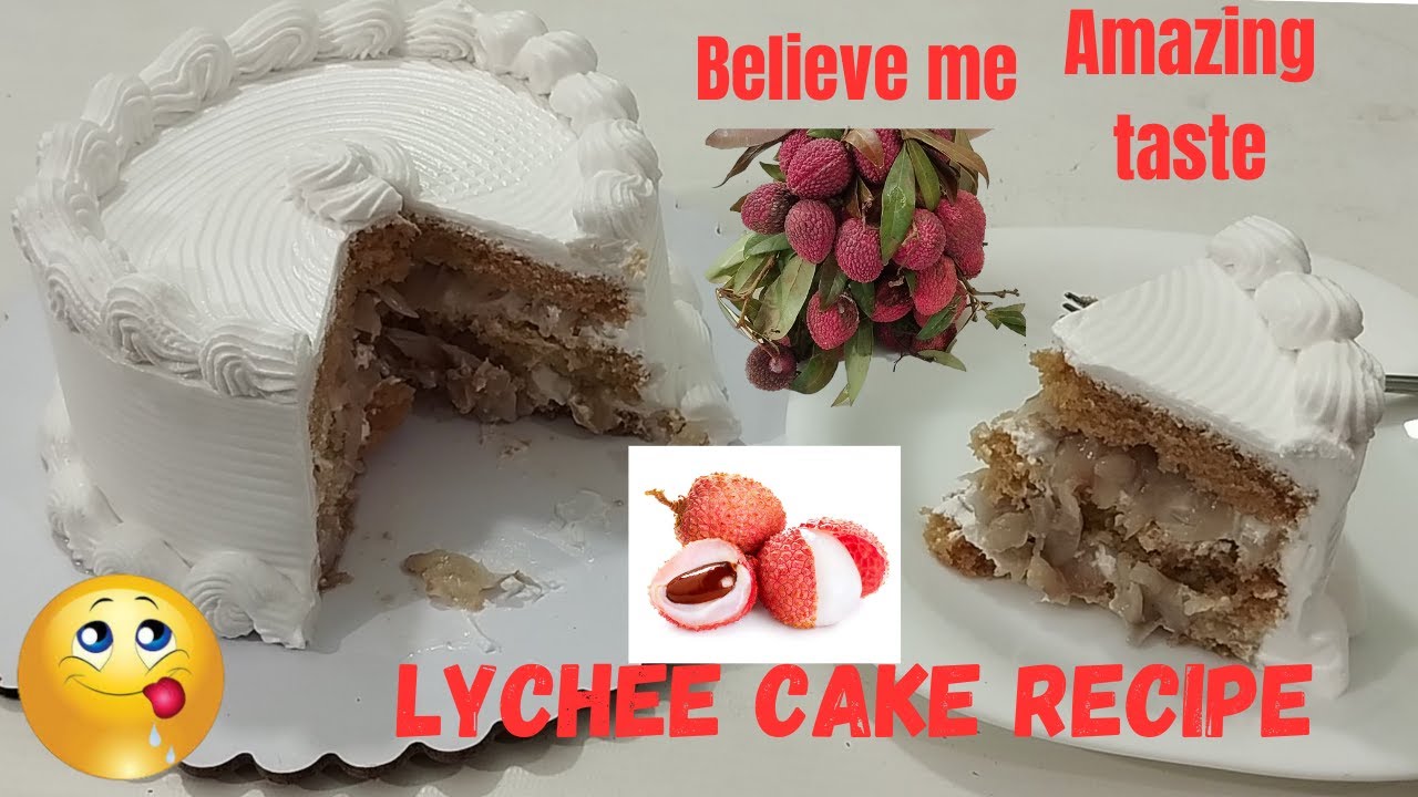 Lychee Cake Recipe | How to make Lychee Cake #bakemeawish #lycheecake # ...
