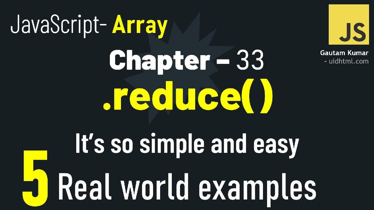 JavaScript - 33 | Stop Struggling with JavaScript reduce()! ULTIMATE 🧾 (You'll Wish You Knew ...