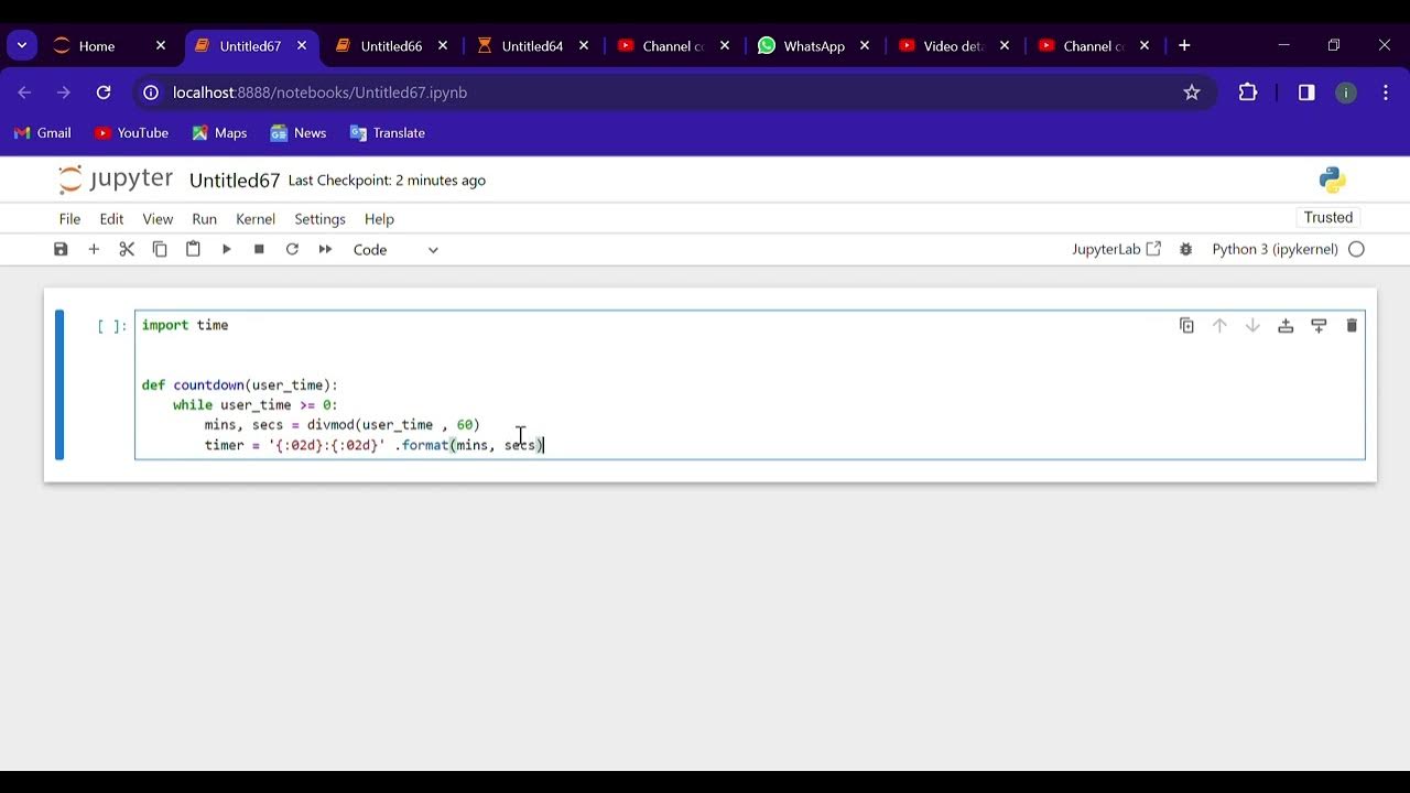 Python For Beginners| Lesson 36| Python Project Countdown Clock and ...