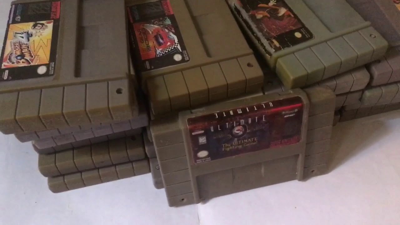 Minha Coleção de Cartuchos de Super Nintendo com Grandes Clássicos que ...
