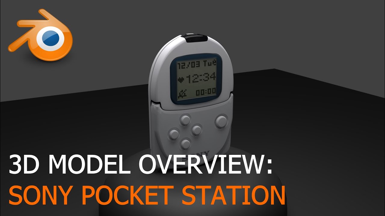 Sony PocketStation - 3D Model Overview - YouTube