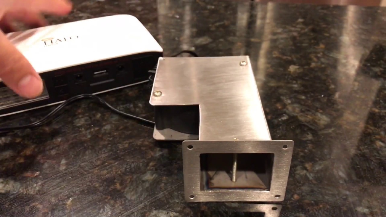 BBQ 12V blower for charcoal smoker - YouTube