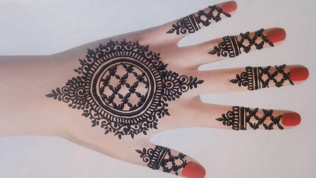 Easy Stylish Gol tikki Mehndi designs Simple Mehandi design|Mehandi ka ...