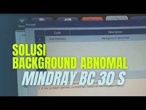 Solusi Background abnormal mindray BC 30 S #mindray #hematology - YouTube