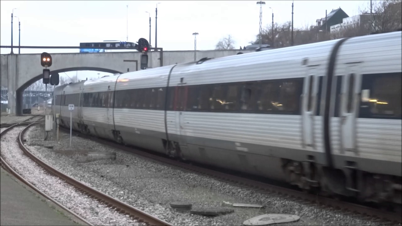 Denmark: Aarhus railway station and the Storebaelt bridge - YouTube