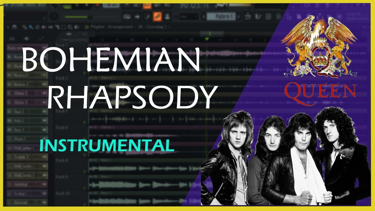QUEEN - Bohemian Rhapsody Instrumental // Real studio tracks - YouTube