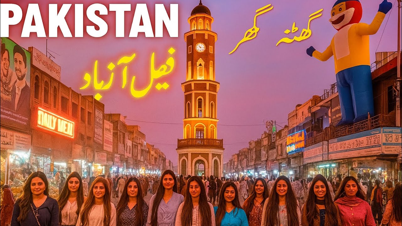 Faislabad, The Manchester of Pakistan - 4K Walking Tour & Captions ...