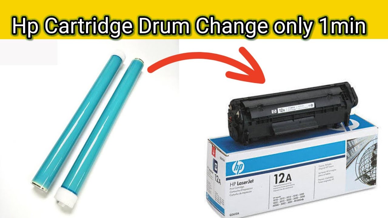 hp 1005 Printer 12a Cartridge Drum Change only 1min - YouTube