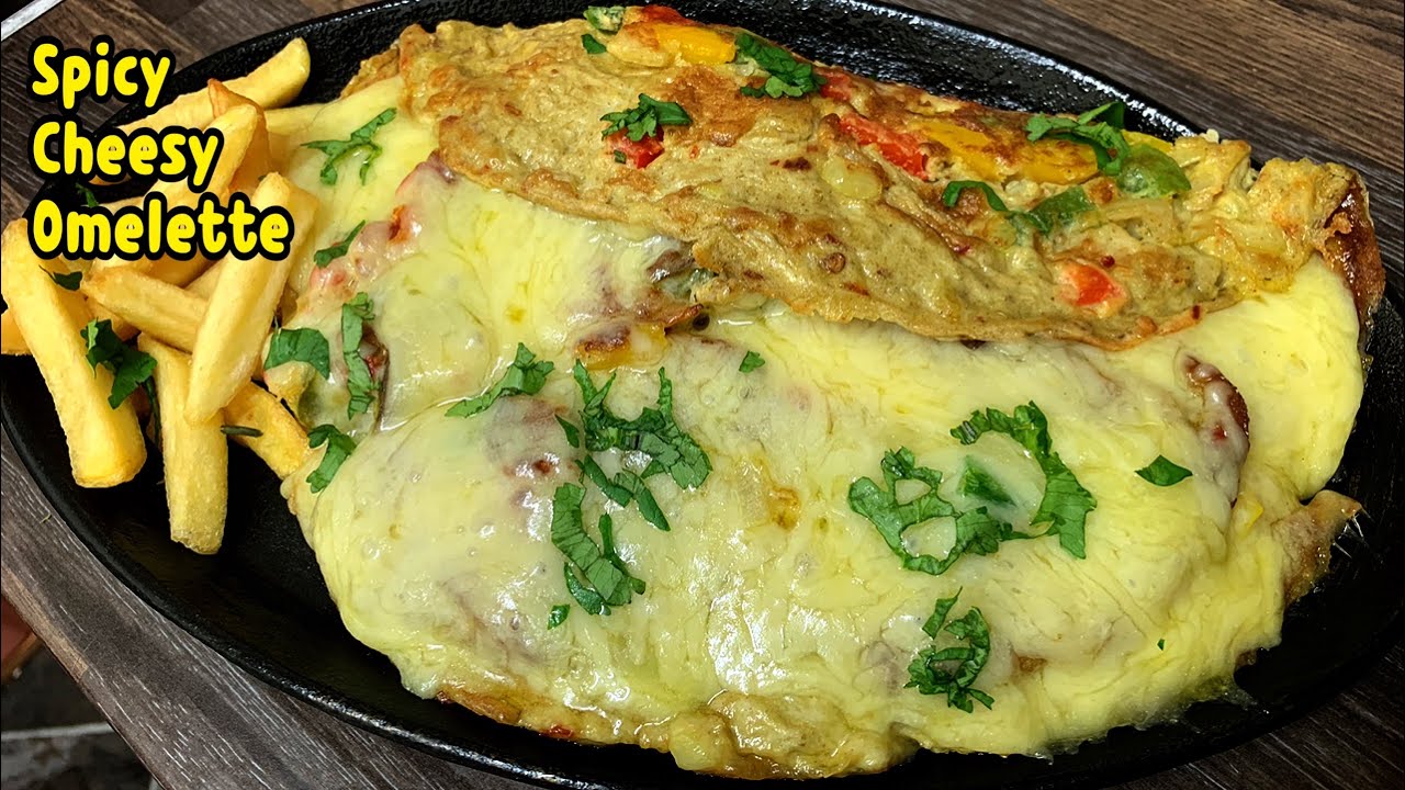 Spicy Cheesy Omelette /Cheesy Omelet Recipe /Breakfast Recipe By Yasmin ...
