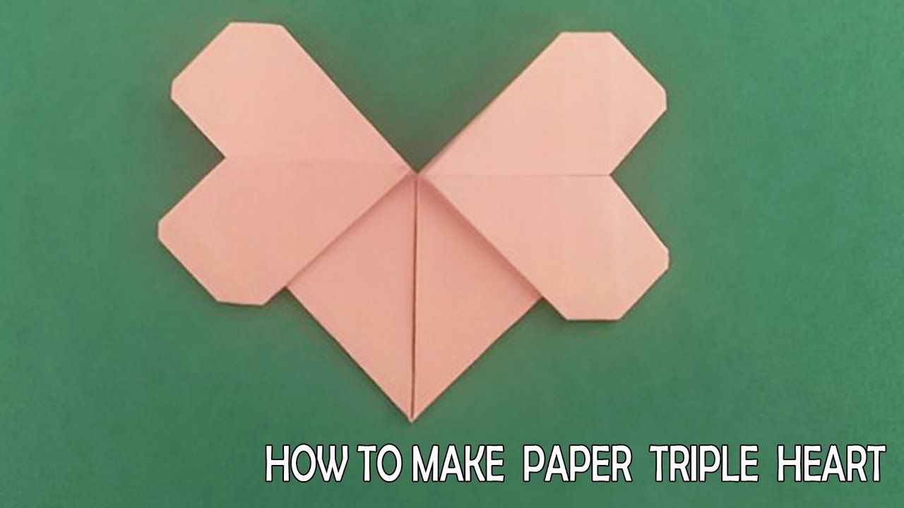 Cara Membuat Origami Hati - Paper Heart - YouTube