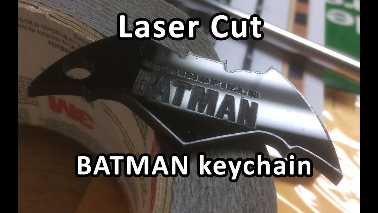 Laser Cut Batman Keychains - YouTube