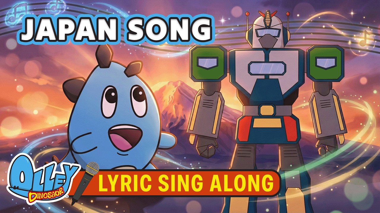 JAPAN SONG - Lyric Video | Olley Dinosaur | Learn Sing Explore ...