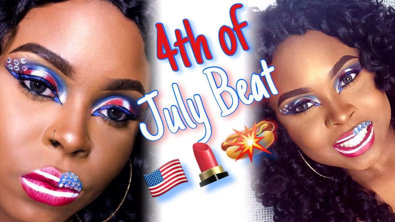 4th of July Makeup Tutorial | American Flag Makeup Tutorial - YouTube
