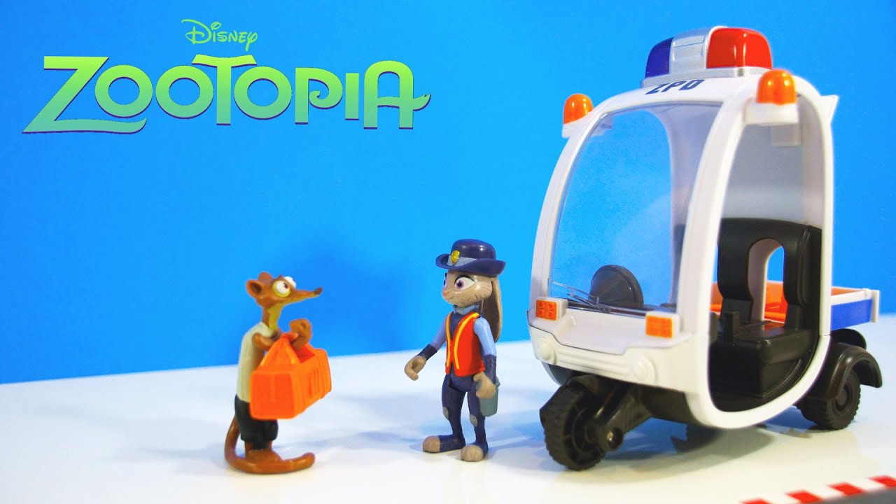 Disney Zootopia Judy Hopps Meter Maid Pursuit Play Set Toy - YouTube