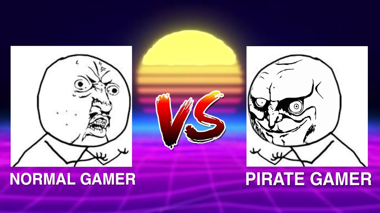 Normal Gamer Vs Pirate Gamer - Getting over it game play . - YouTube