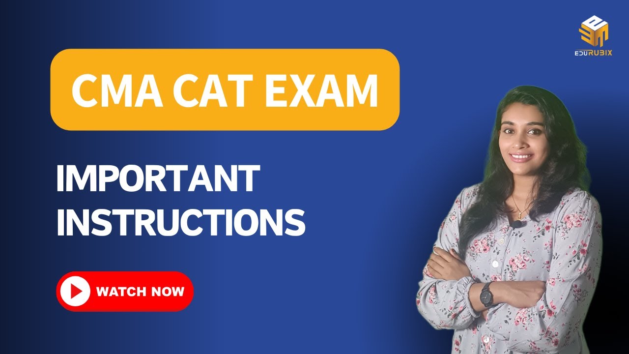 CMA CAT Exam January 2024 | Important exam instructions for CMA CAT ...