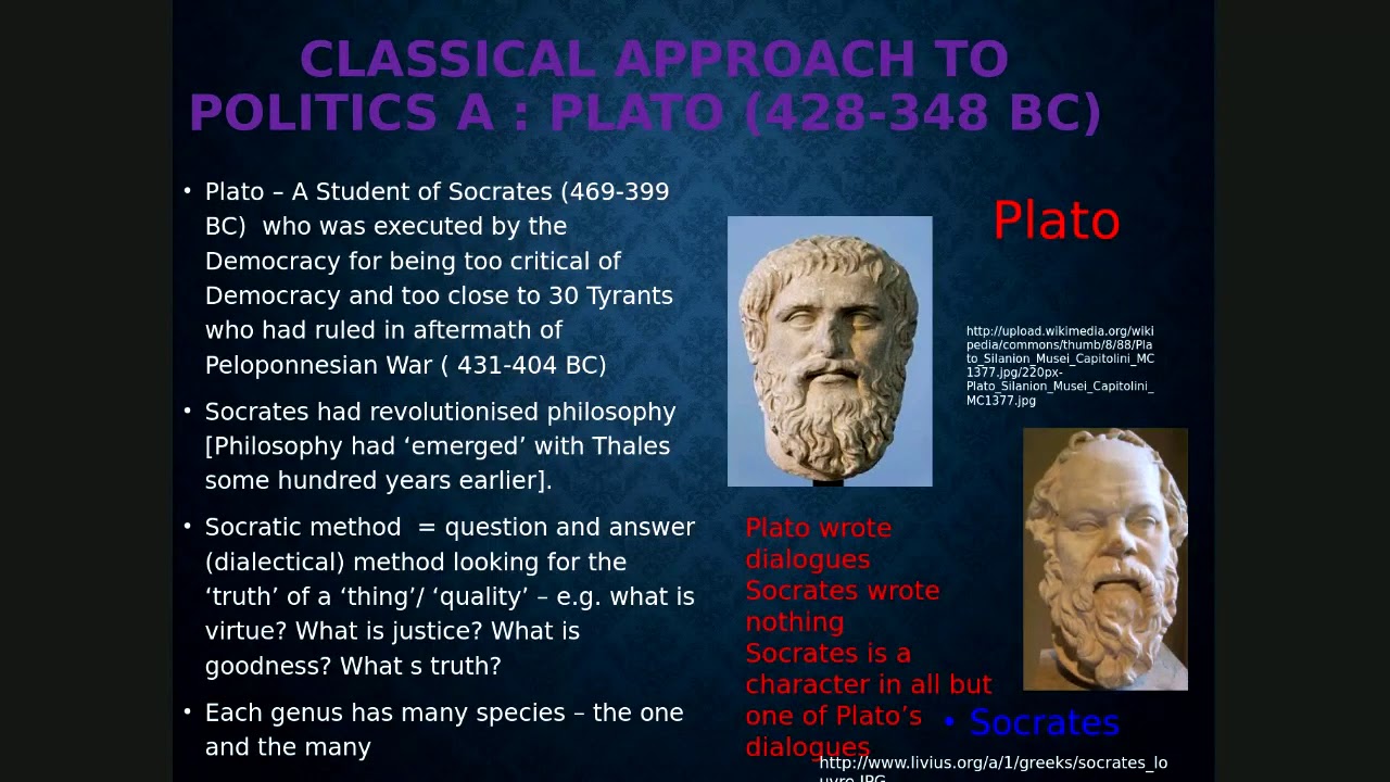 History of Political Thought 2020 Lect1 Plato - YouTube
