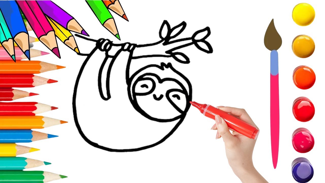 How To Draw cute kola Drawing, Painting & Coloring For Kids and ...