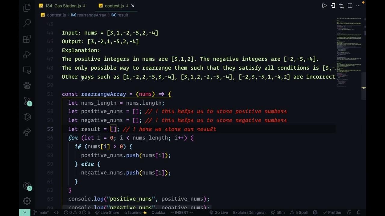 Leetcode 🏆 Weekly Contest 277 Co Rearrange Array Elements By Sign Youtube