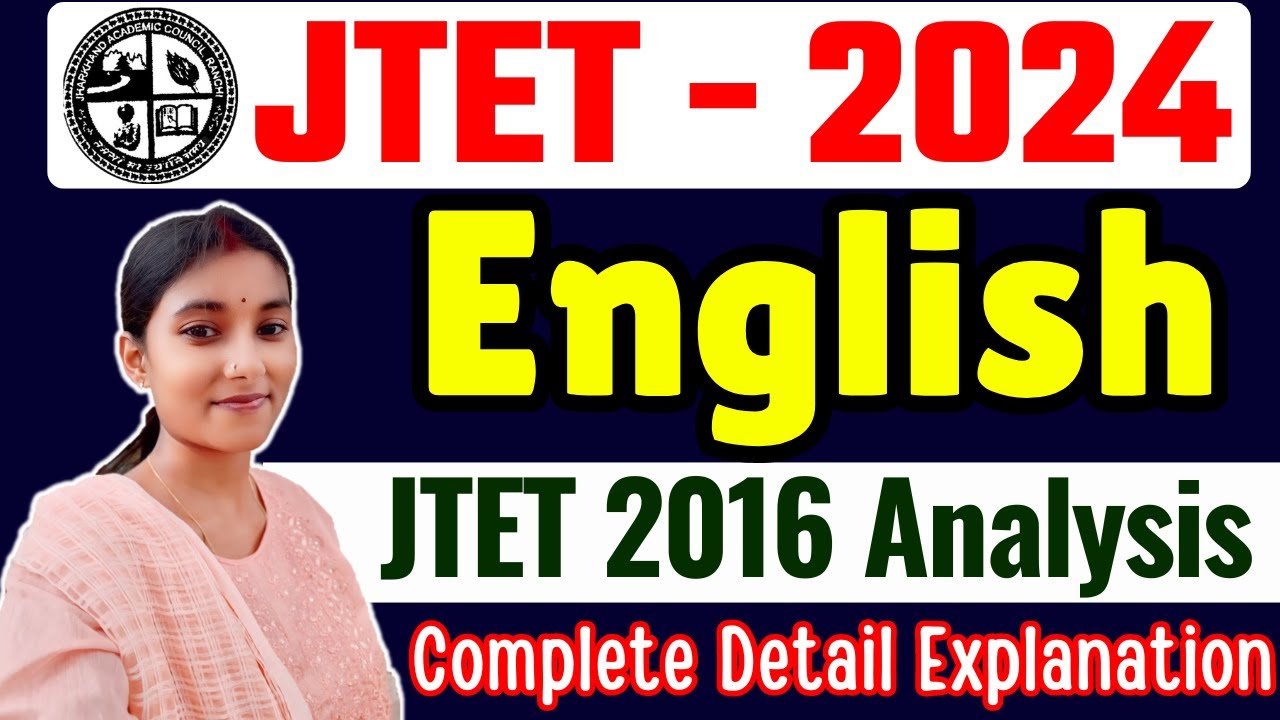 JTET 2024 | JTET ENGLISH 2016 PYQ | JTET ENGLISH SYLLABUS | # ...