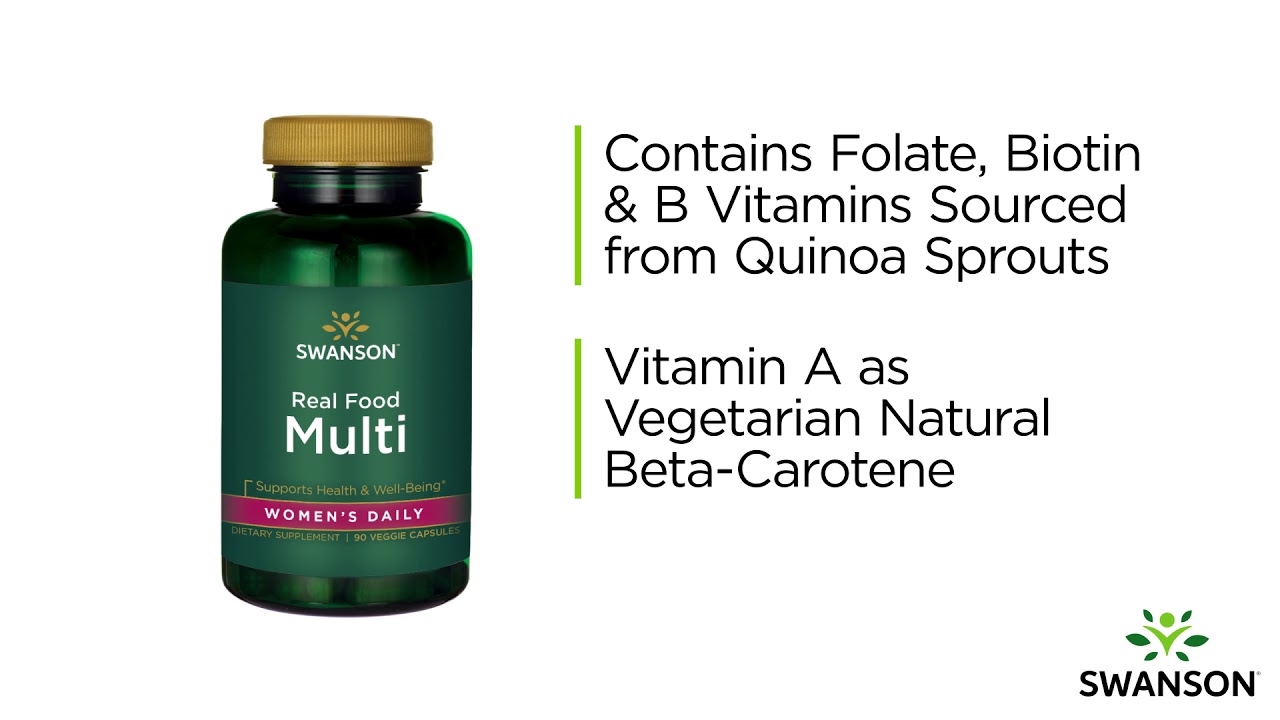 Swanson Health Real Food Multi Women’s Multivitamin Multimineral Women ...