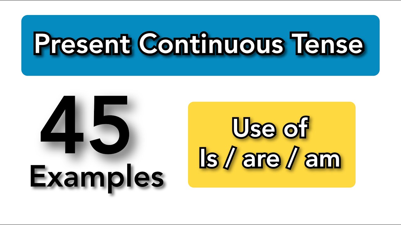 Use of is /am /are in sentences | Learn Present Continuous Tense ...