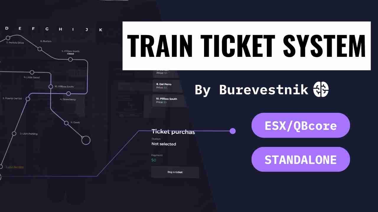 GTA 5 | Train ticket system | FiveM | ESX | QBCore | Standalone - YouTube