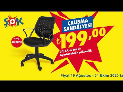 Çalışma sandalyesinden kitaplığa, kadar aradığınız ürünler her gün düşük fiyatlarıyla #ŞOK'ta
