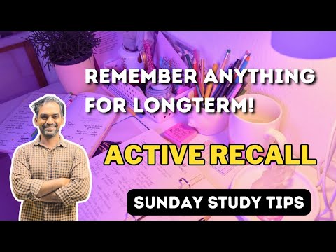 Active Recall | How to remember concepts | Sunday Study Tips - YouTube