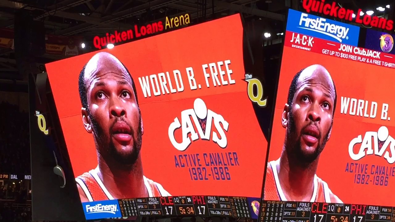 Cavaliers fans honor World B. Free - YouTube